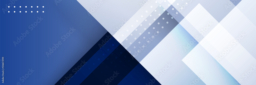 Blue abstract banner background. Abstract banner design with blue geometric background. Blue ...