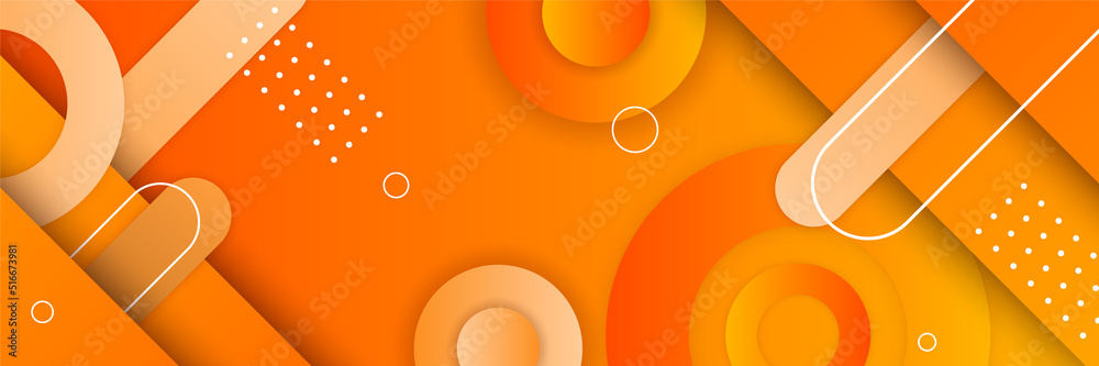 Orange abstract banner background. Abstract modern orange yellow white ...