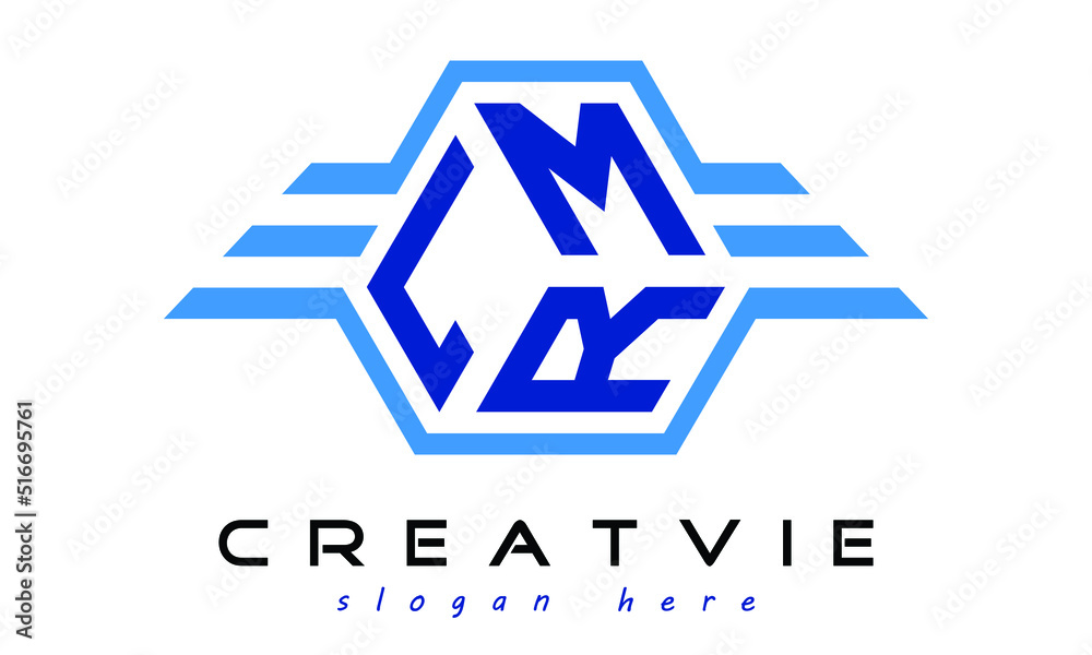 LMR three letter geometrical wings logo design vector template ...