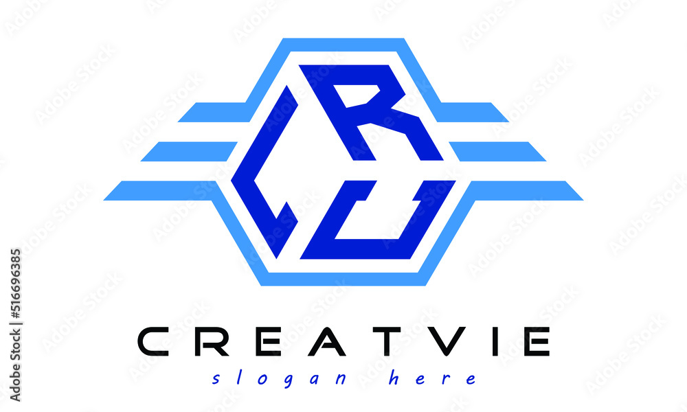 LRC three letter geometrical wings logo design vector template ...