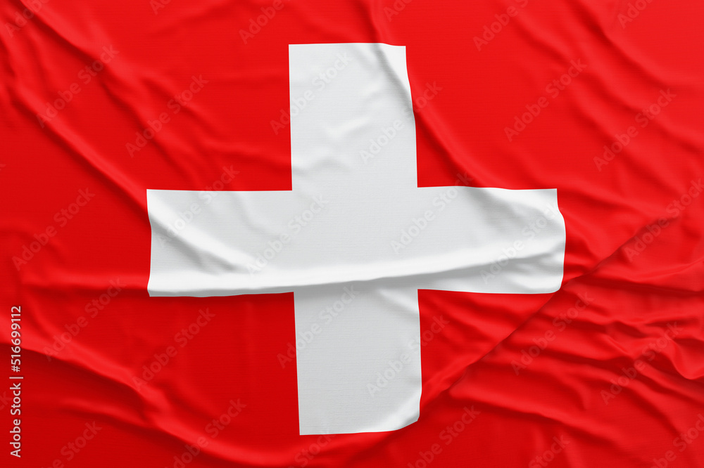 Swiss flag rippled background. Flag of Switzerland. Switzerland happy ...