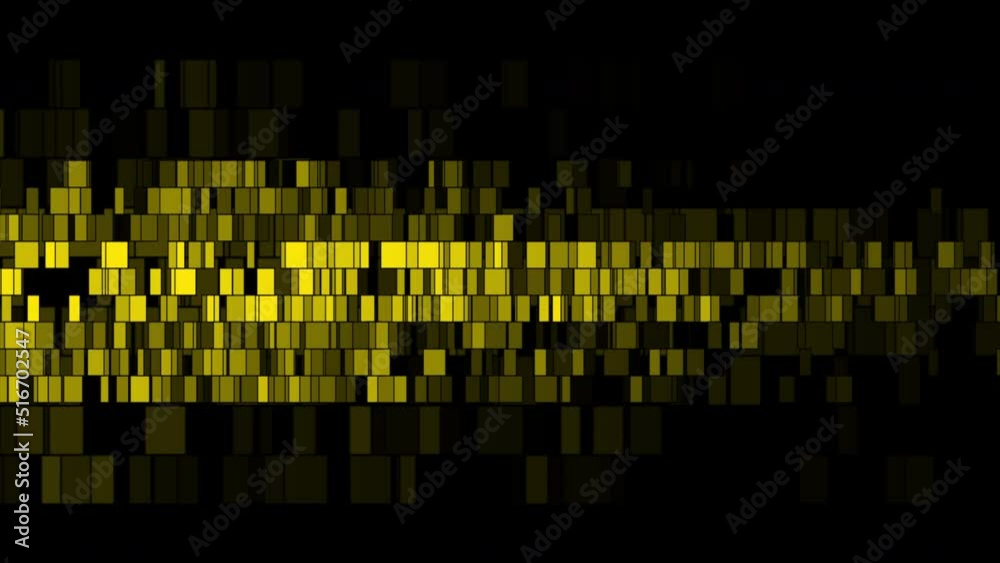 Bright yellow mosaic geometric rectangles abstract tech background ...