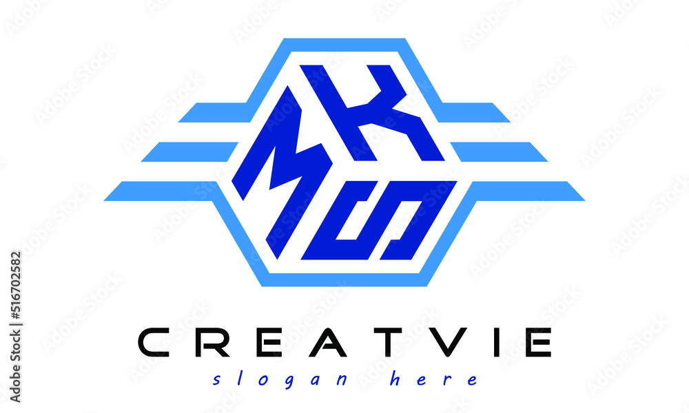 MKS three letter geometrical wings logo design vector template ...
