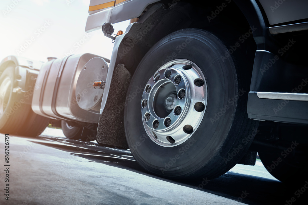 Semi Truck Wheels Tires. Rubber, Vechicle Tyres. Freight Trucks Cargo ...