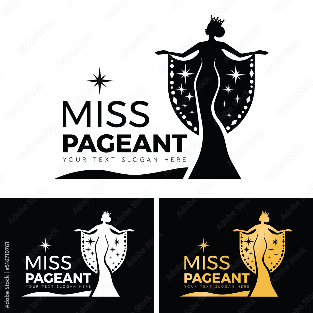 Vetor de miss pageant logo - The beauty queen pageant are spread out ...