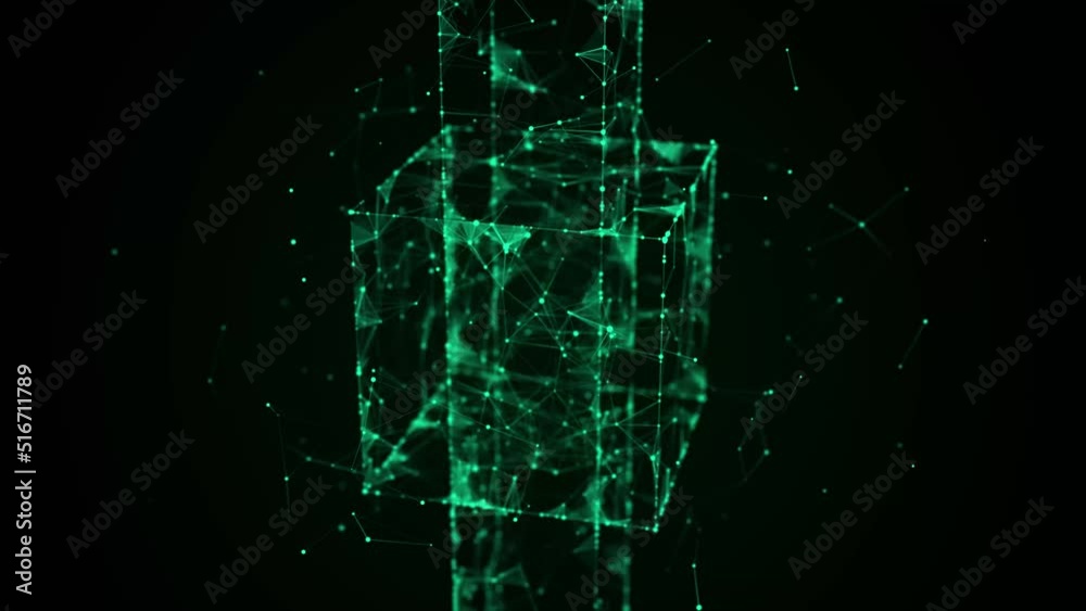 Technology Blockchain Concept Visualization Of The Dynamic Flow Of The Cryptocurrency Industry