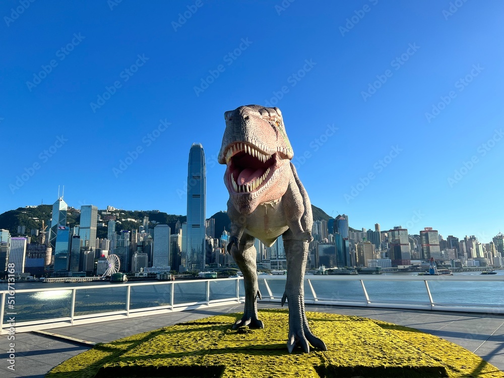 Hong Kong, July 12 2022: Dragon display at outdoor in hong kong. one of ...