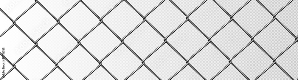 Metal fence mesh, pattern of steel wire grid isolated on white ...