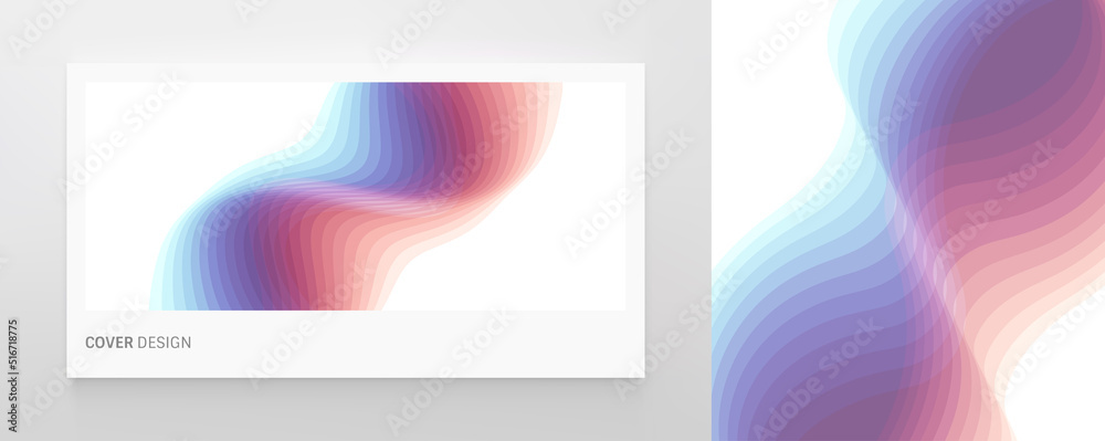 Abstract wavy background with dynamic effect. Modern screen design for ...