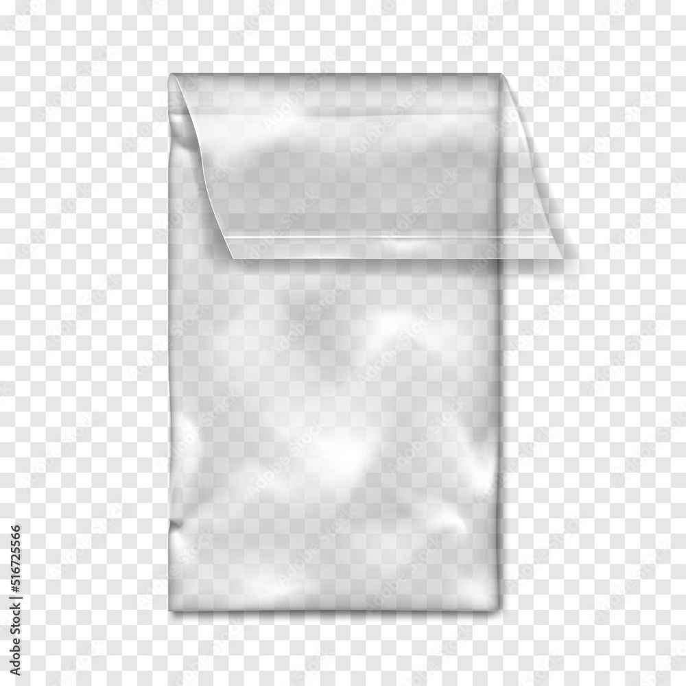 Clear self sealing plastic bag with adhesive flap closure on ...