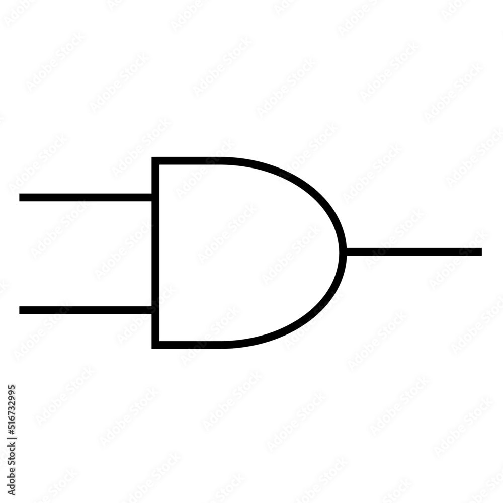 And Logic Gate Symbol logic Gate Electronic Symbol With Black Color and-logic-gate-symbol-logic-gate-electronic-symbol-with-black-color