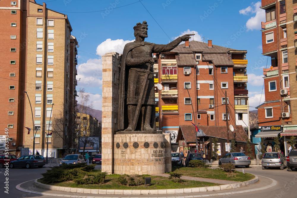 Prince Lazar Hrebljanovic of Serbia statue monument in the Serbian ...