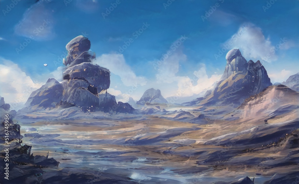 fantasy background, beautiful acrylic painting, stylized painting ...