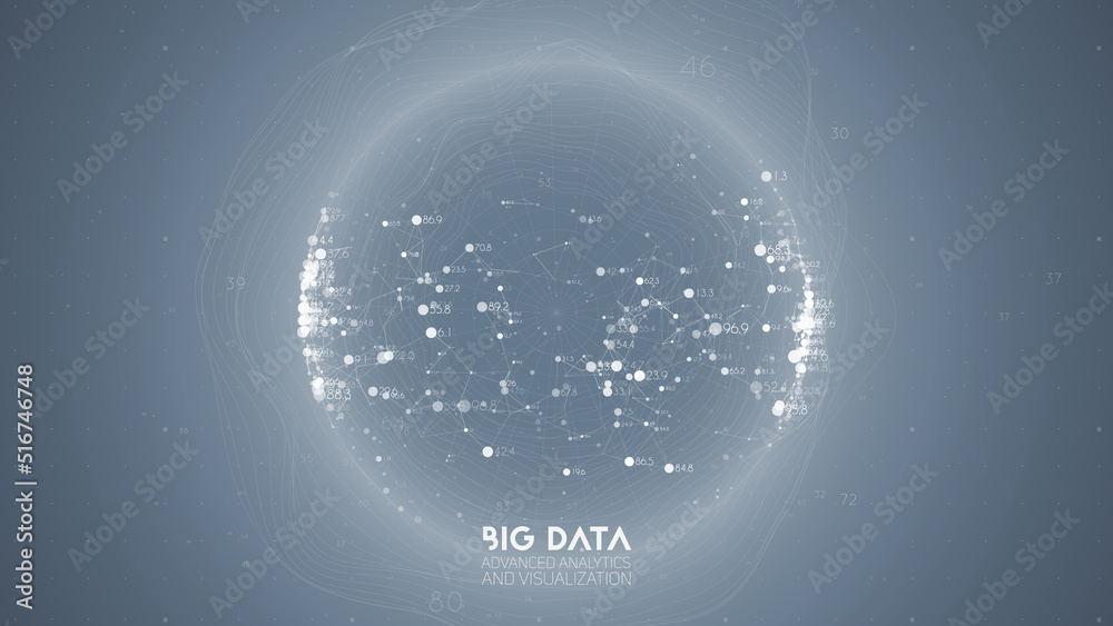 Big data visualization. Futuristic infographic. Information aesthetic design. Visual data ...