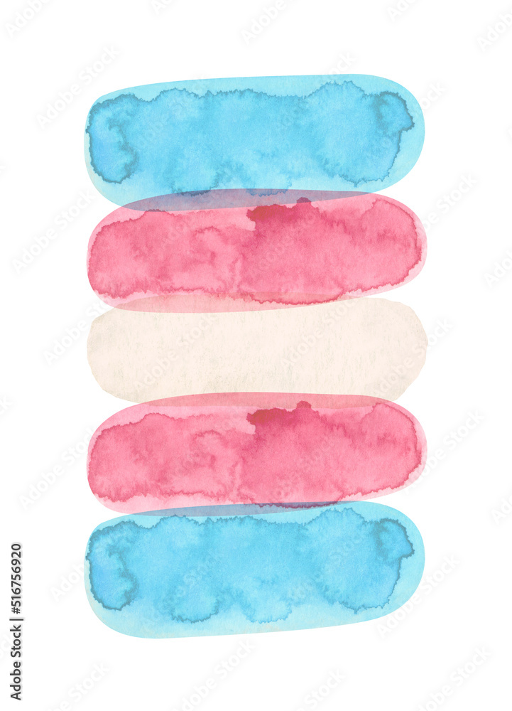 Trans pride - watercolor clipart. LGBTQ art, rainbow flag Stock ...