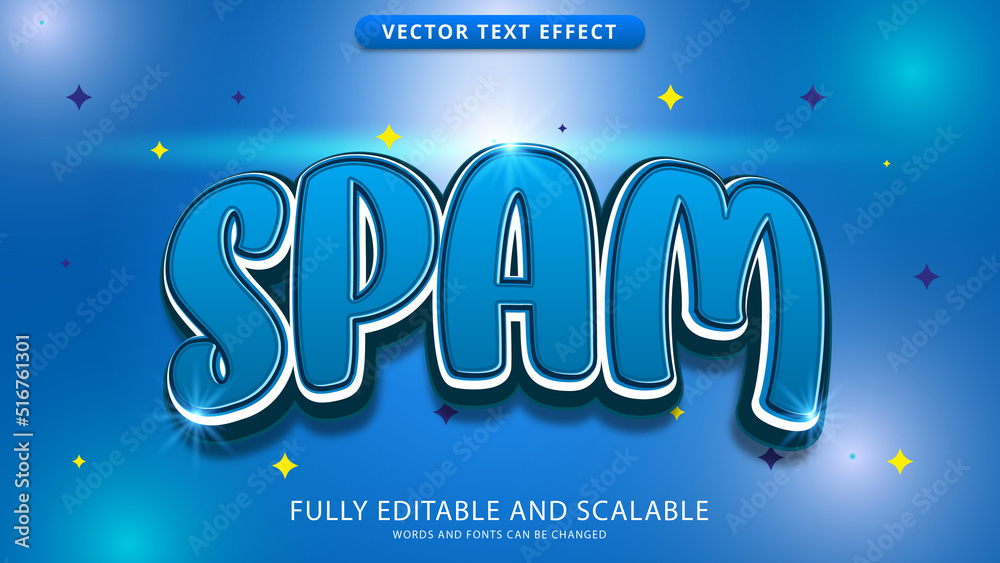 spam text effect editable eps file Stock Vector | Adobe Stock