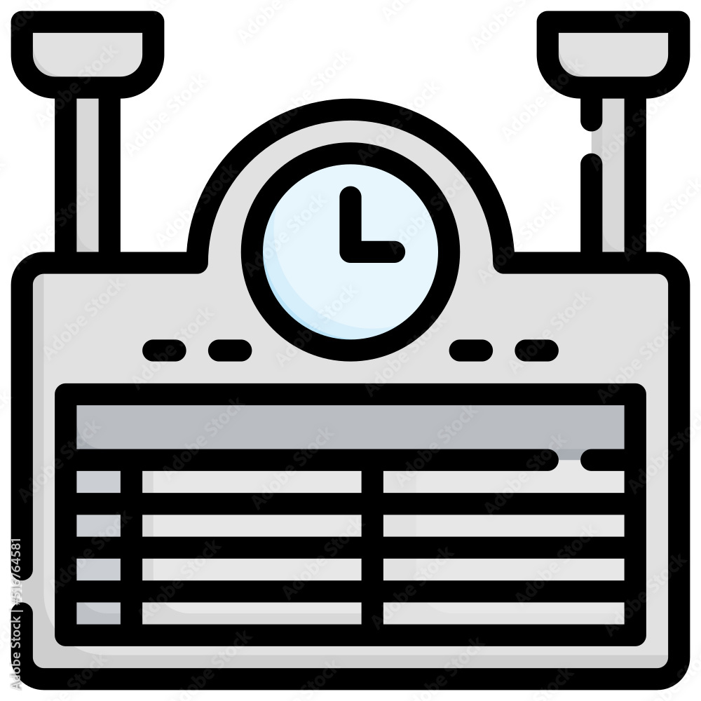 TIME TABLE filled outline icon,linear,outline,graphic,illustration ...