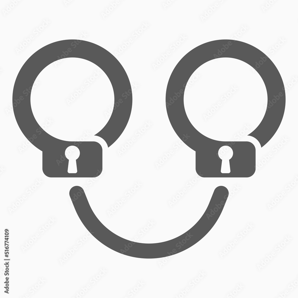 Handcuffs icon, manacles vector, shackles illustration Stock Vector ...