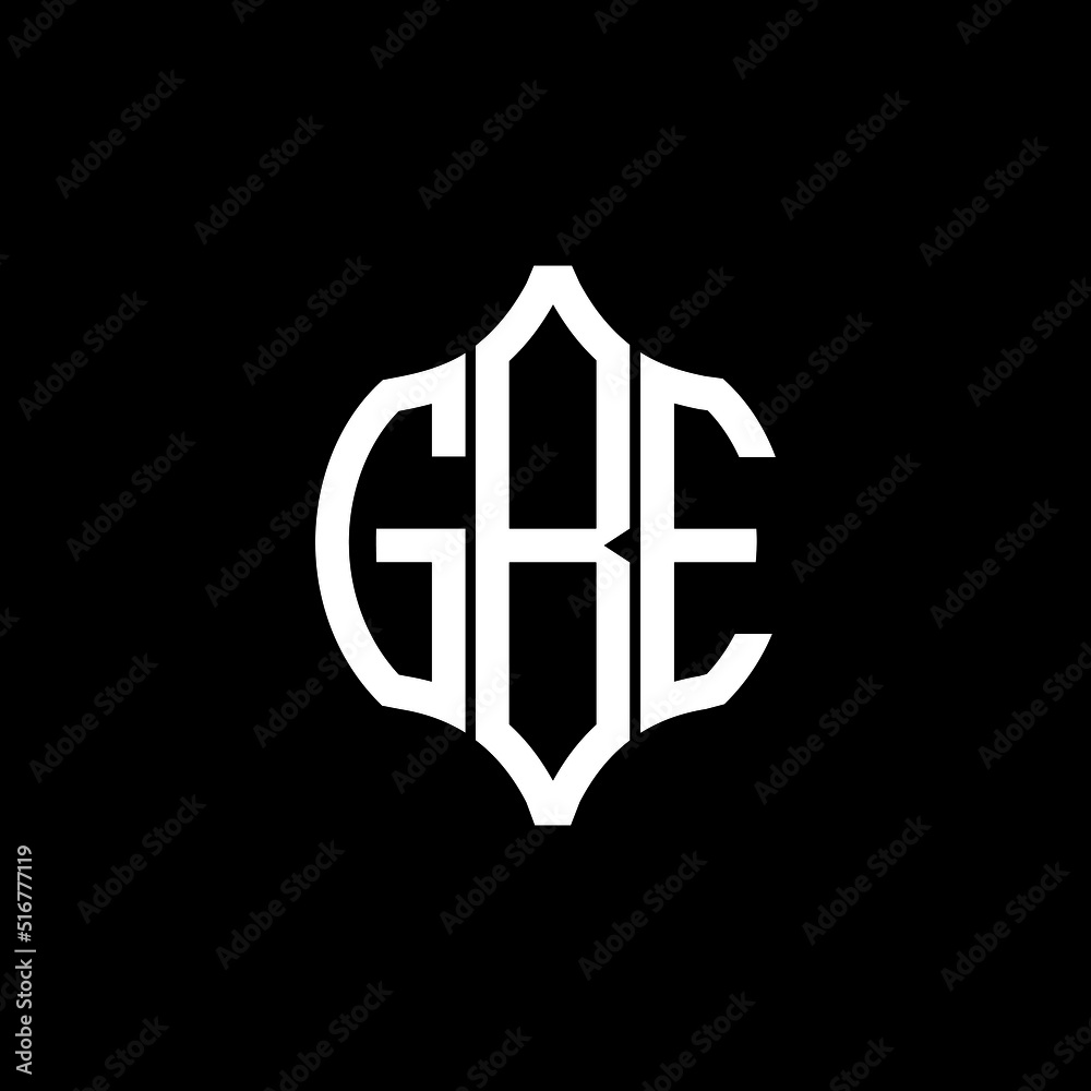 GBE letter logo. GBE best black background vector image. GBE Monogram ...
