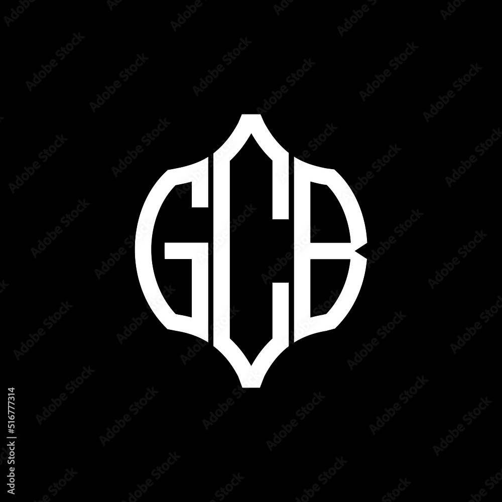 GCB letter logo. GCB best black background vector image. GCB Monogram ...