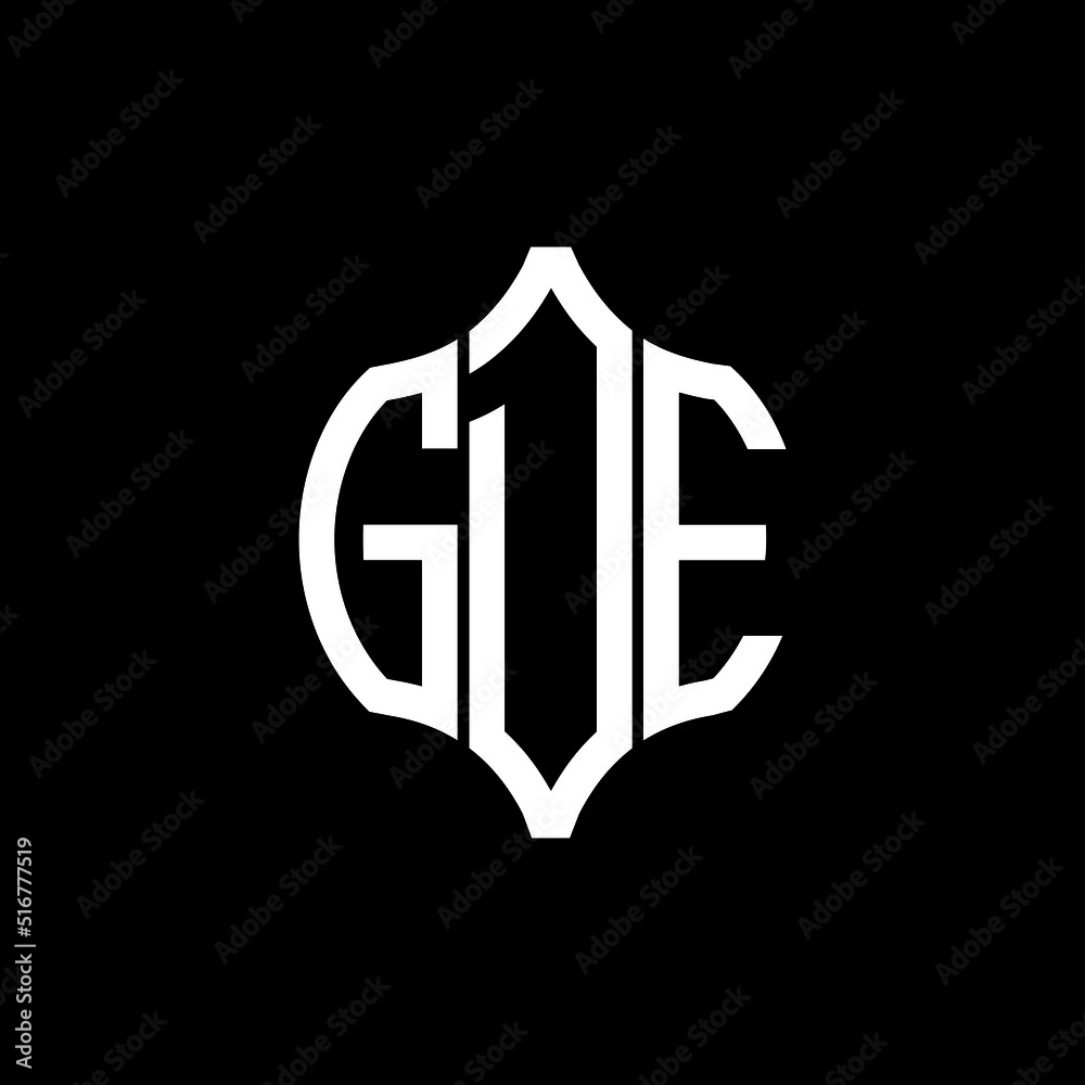 Vecteur Stock GDE letter logo. GDE best black background vector image ...