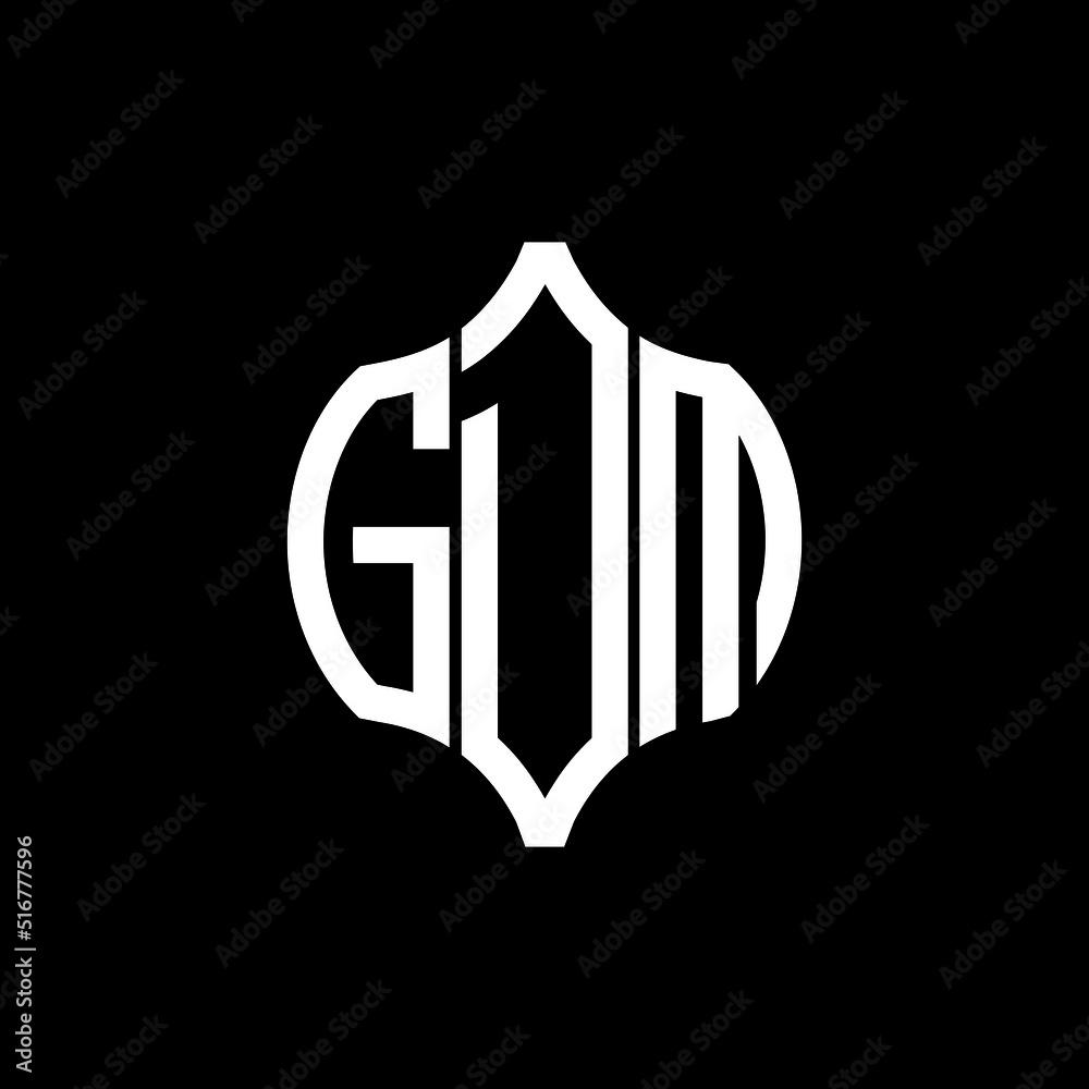 GDM letter logo. GDM best black background vector image. GDM Monogram ...