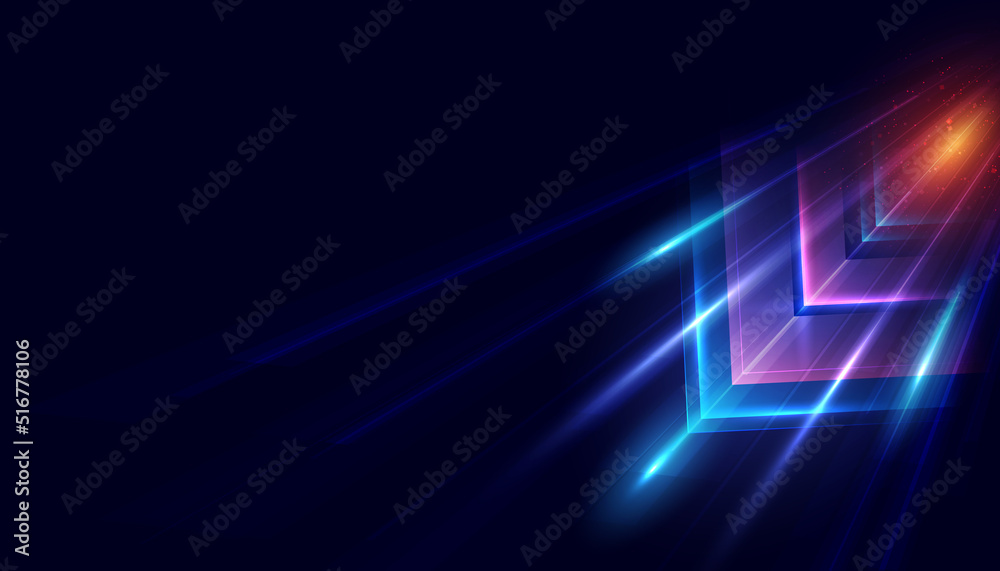 Modern abstract arrows moving at high speed.Technology movement ...