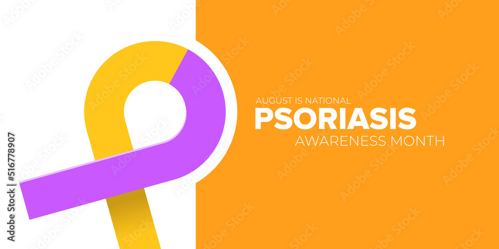Psoriasis awareness month concept horizontal banner design template ...