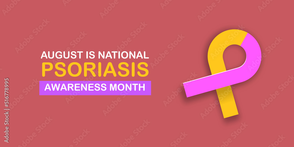 Psoriasis awareness month concept horizontal banner design template ...