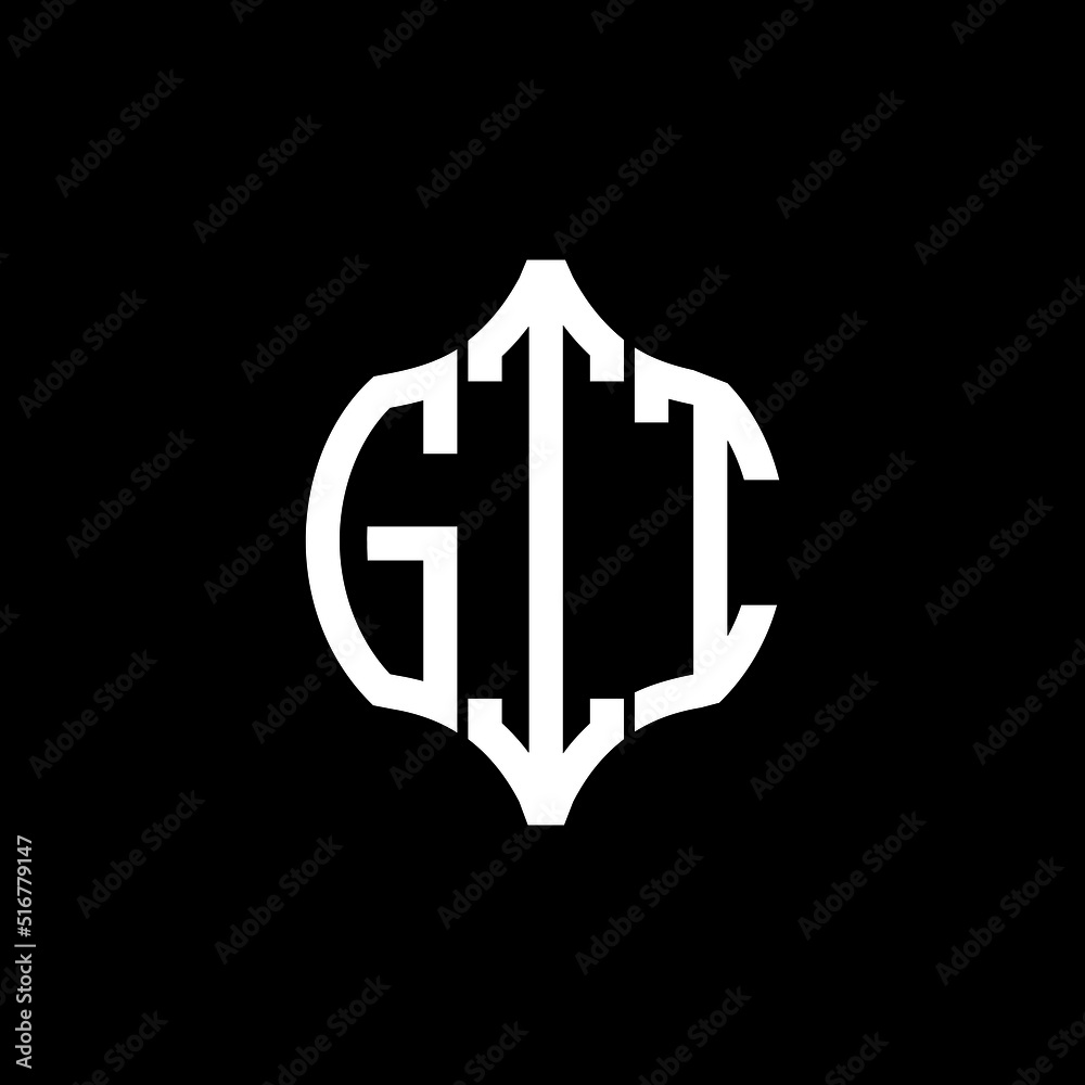 GIT letter logo. GIT best black background vector image. GIT Monogram ...