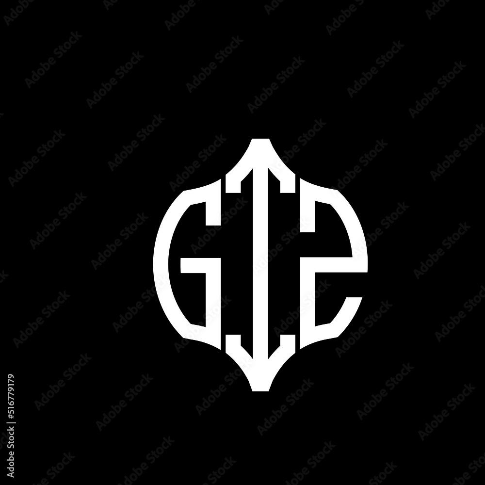 GIZ letter logo. GIZ best black background vector image. GIZ Monogram ...