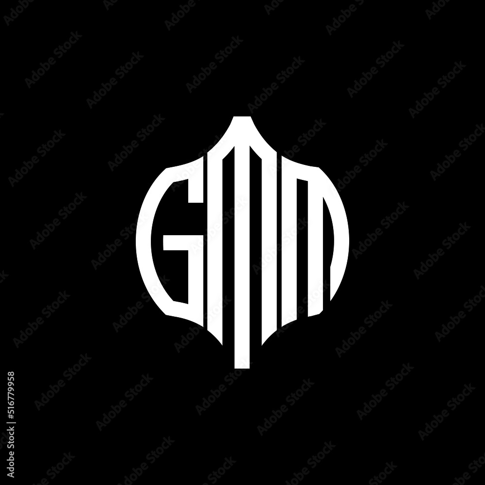 GMM letter logo. GMM best black background vector image. GMM Monogram ...