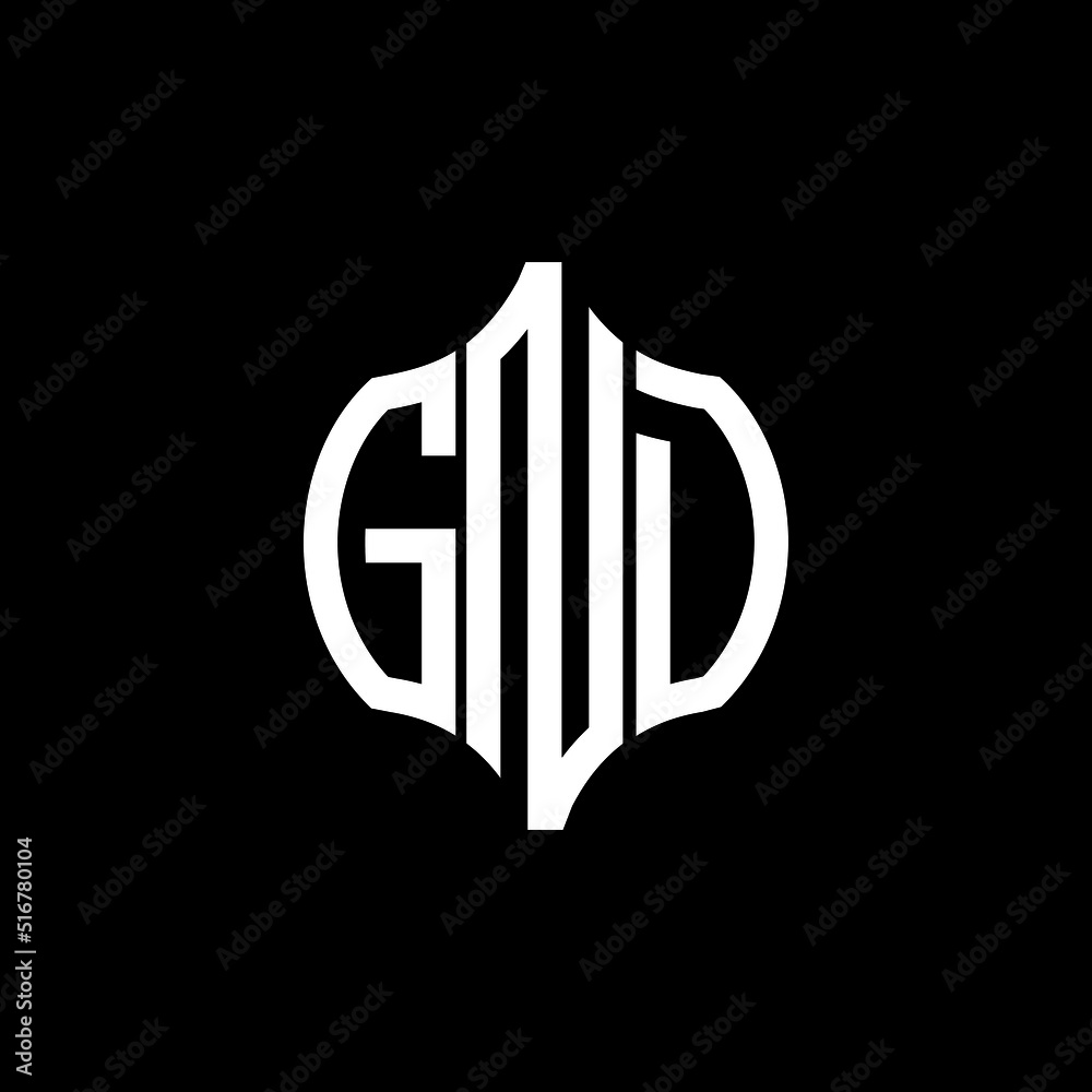 GND letter logo. GND best black background vector image. GND Monogram ...