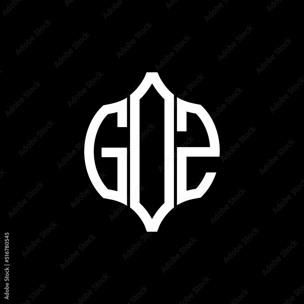 GOZ letter logo. GOZ best black background vector image. GOZ Monogram ...
