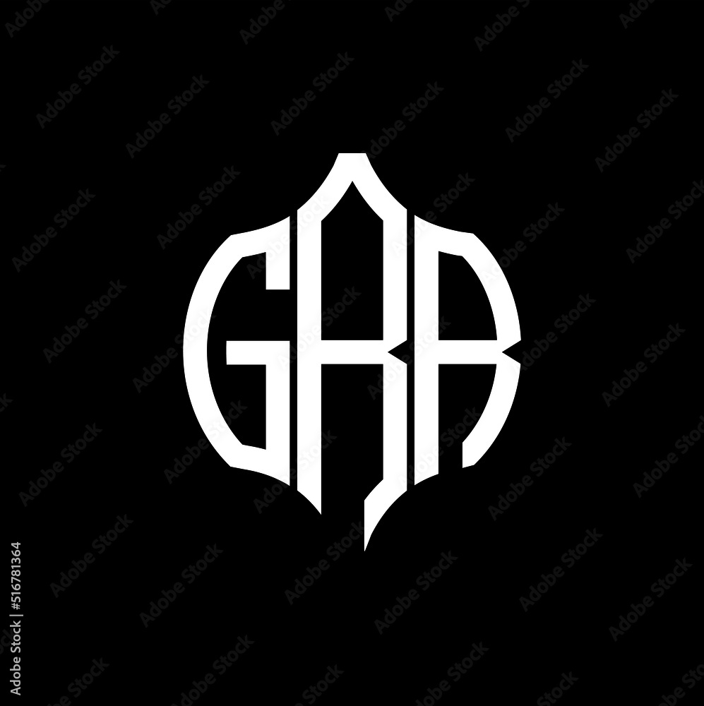 GRR letter logo. GRR best black background vector image. GRR Monogram ...