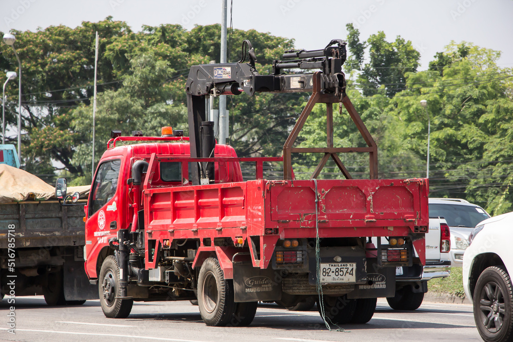 Bucket truck of Mae Pang Subdistrict Administrative Organization Stock ...