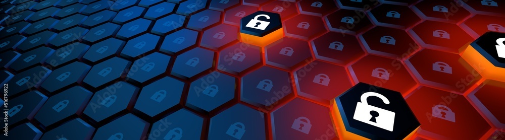 Visualization of cyber attacks. Concept of data security. Computer ...