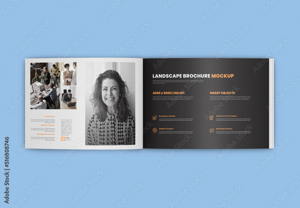 Album Magazine Open Stock Template | Adobe Stock