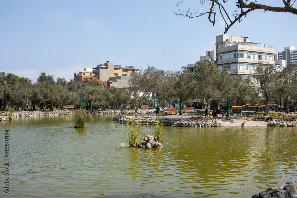 Parque el olivar de san isidro, quiet green area with centennial olive ...