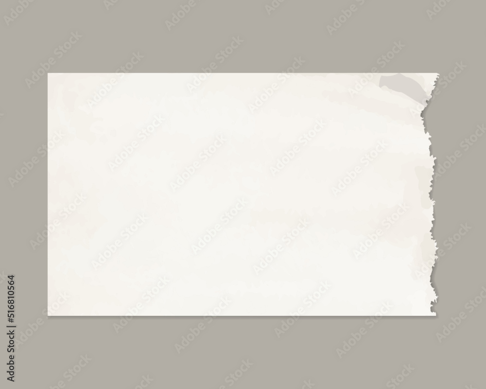 Torn paper, vintage sticker with design space Stock Vector | Adobe Stock