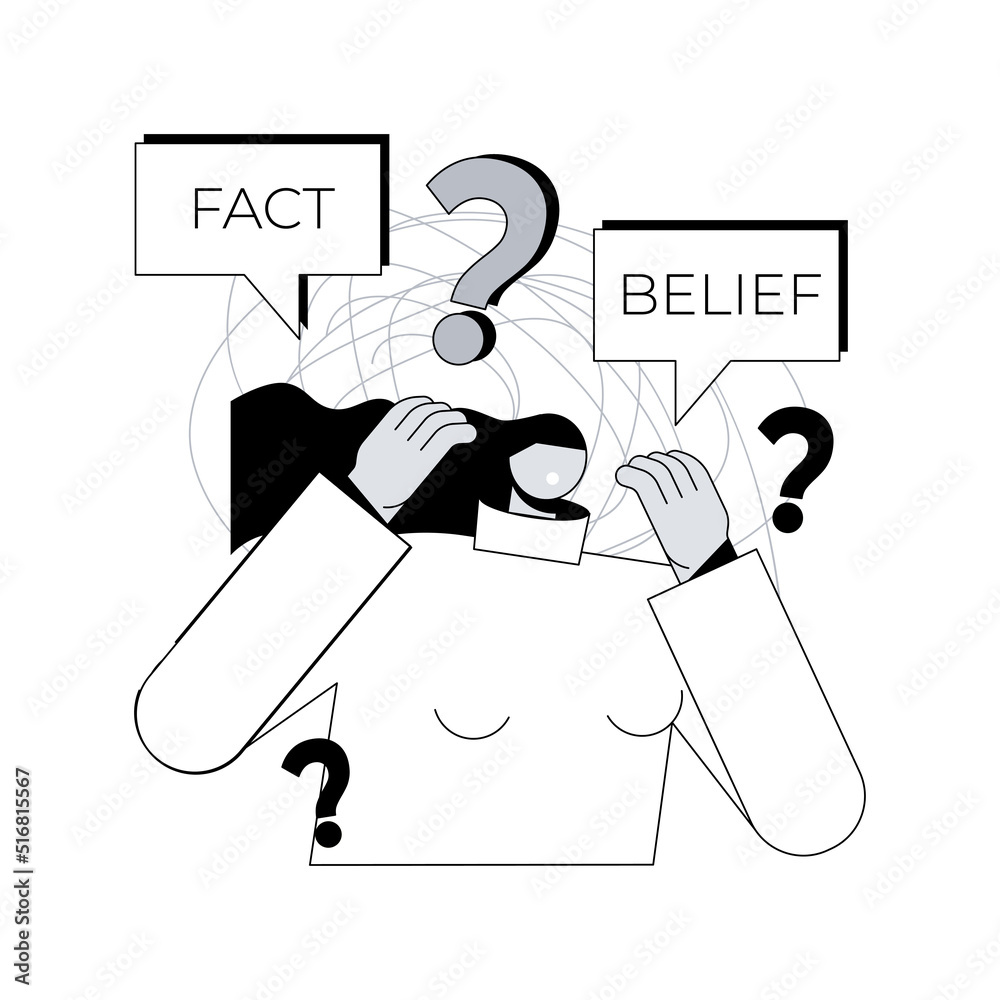 Cognitive dissonance abstract concept vector illustration. Mental ...
