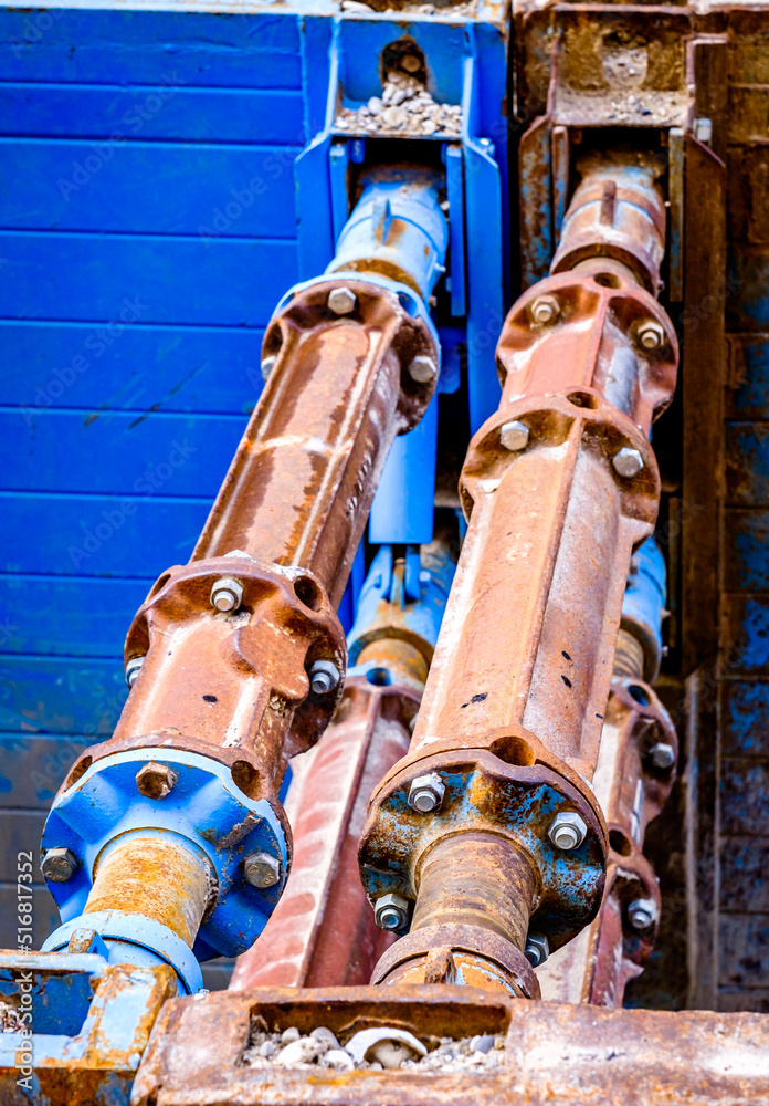 shoring struts at a construction site Stock Photo | Adobe Stock