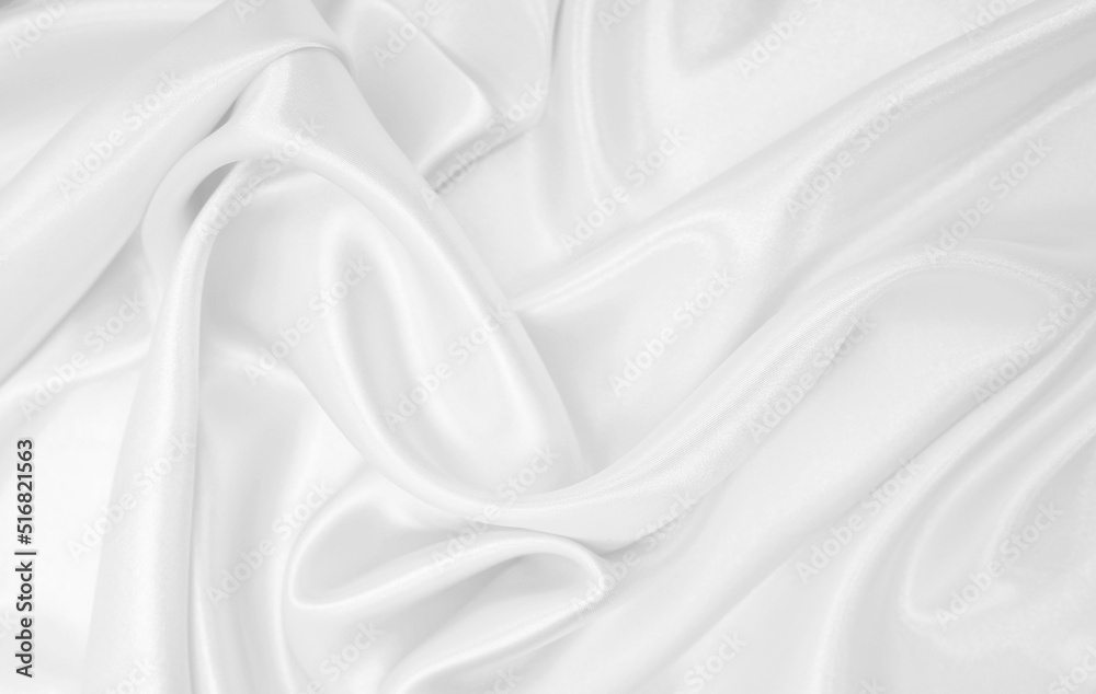 Smooth elegant white silk or satin luxury cloth texture as wedding ...
