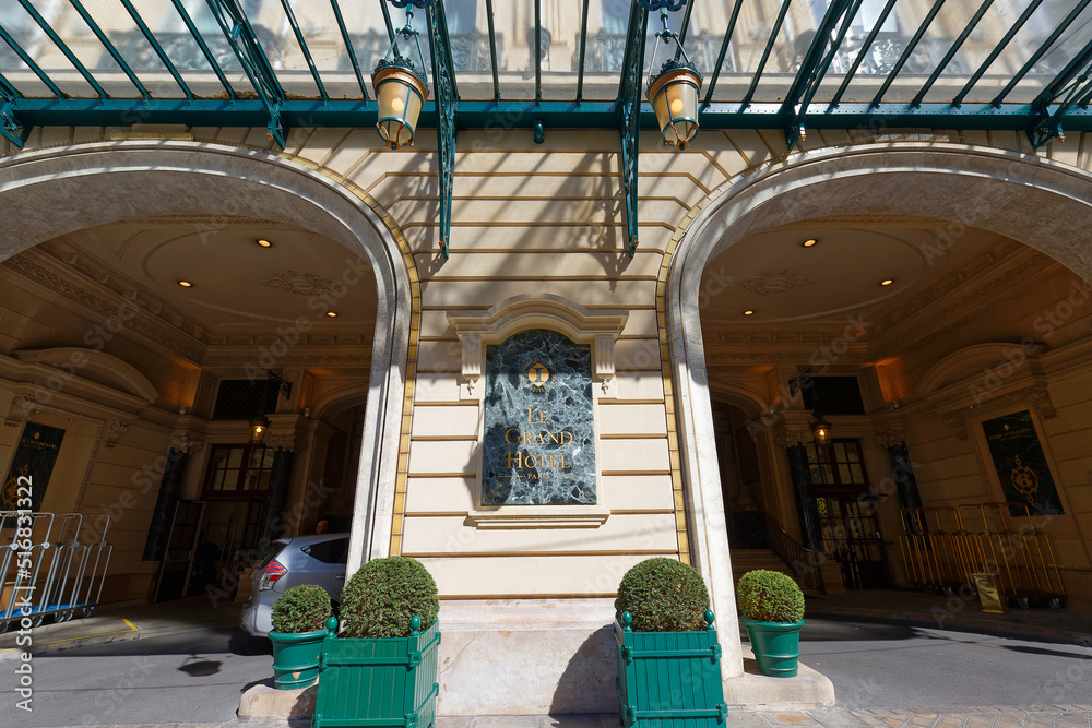 Le Grand Hotel Intercontinental located in front of the Garnier Opera ...