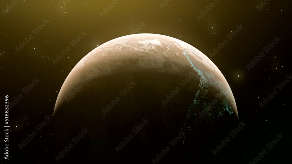 Rotation of planet Earth in days. Motion. Planet Earth alternates day ...