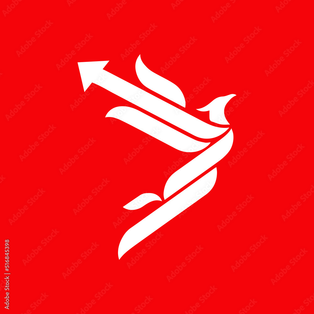Vetor de Phoenix Logo With Arrow Sign do Stock | Adobe Stock