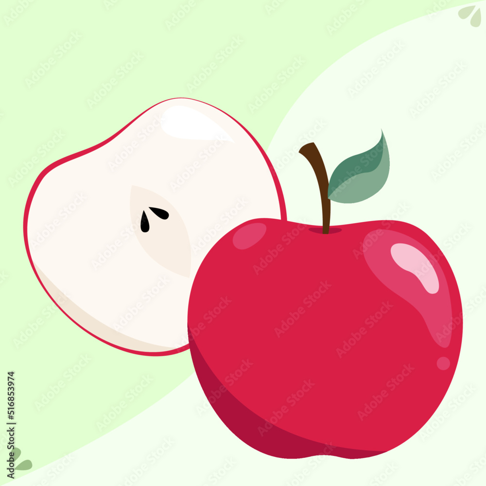 Apple cartoon vector illustration Stock Vector | Adobe Stock