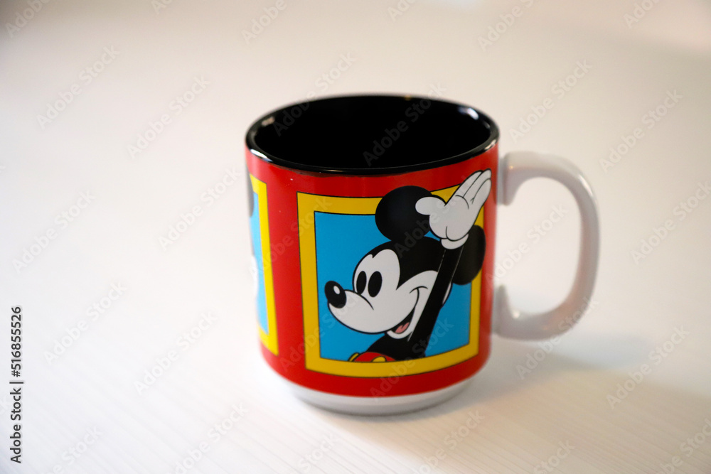 Mickey Mouse ceramic mug. Very funny Mickey. Classic version of Mickey ...