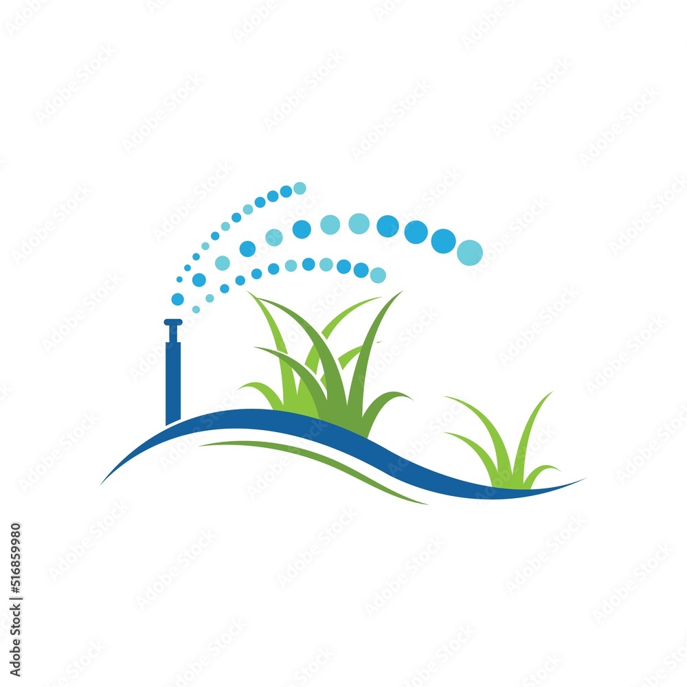 Irrigation logo design vector. Icon Symbol. Stock Vector | Adobe Stock