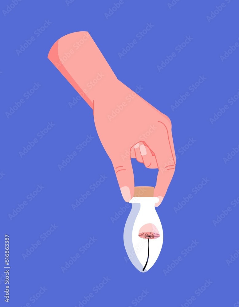 Mystical esoteric hand. Sorceress conducts rituals and brews potions ...